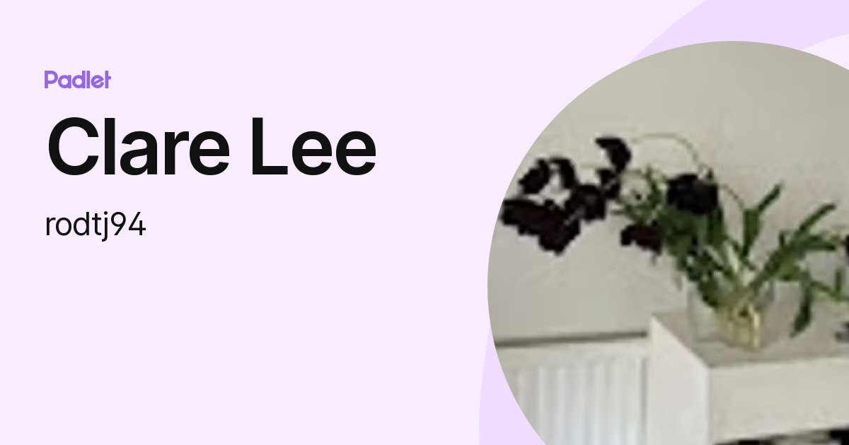 Clare Lee (rodtj94) profile | Padlet