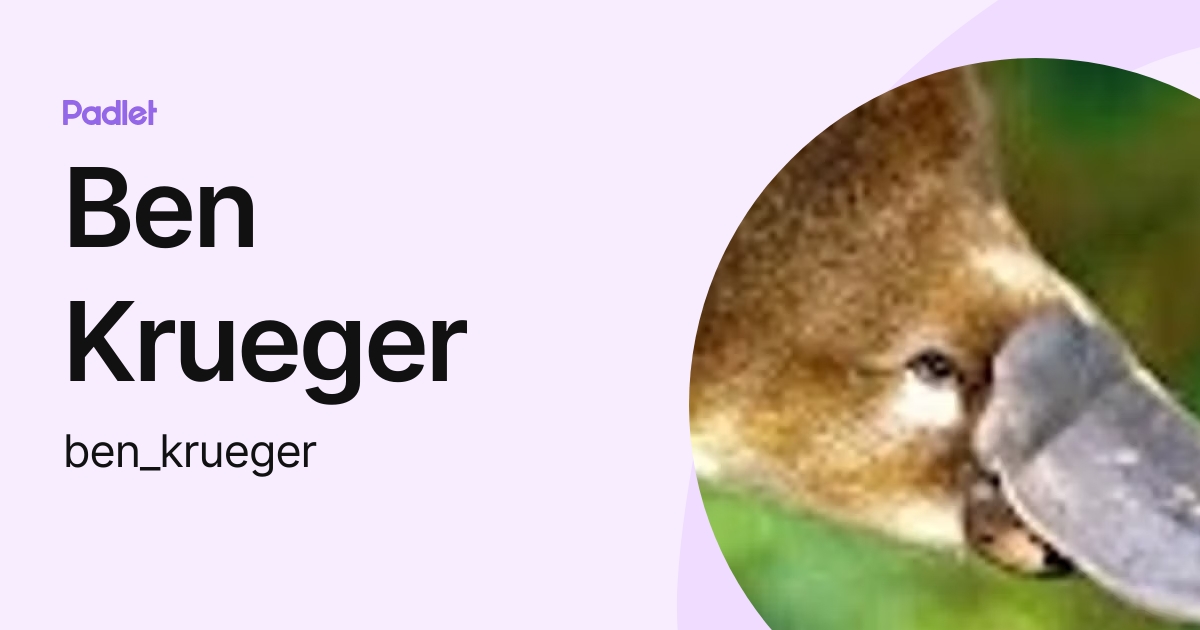 Ben Krueger (ben_krueger) profile | Padlet