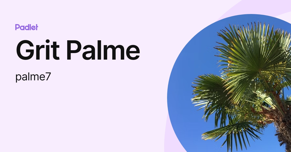 Grit Palme (palme7) profile | Padlet