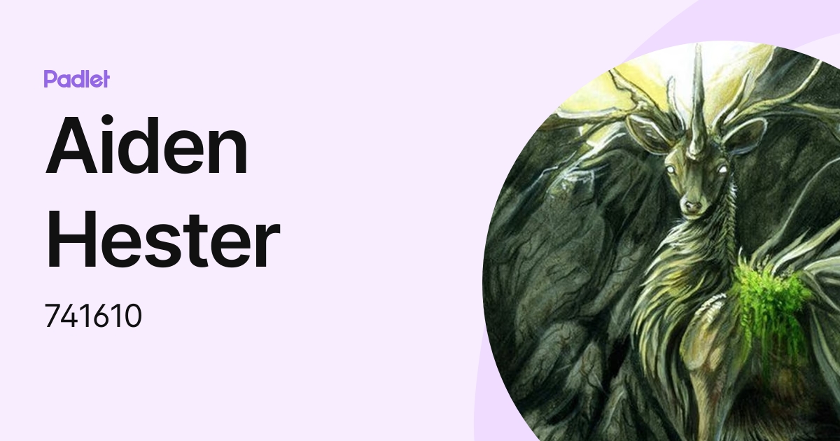 Aiden Hester (741610) profile | Padlet