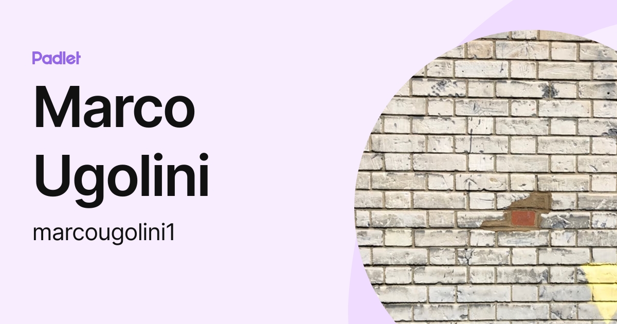 Marco Ugolini (marcougolini1) profile | Padlet