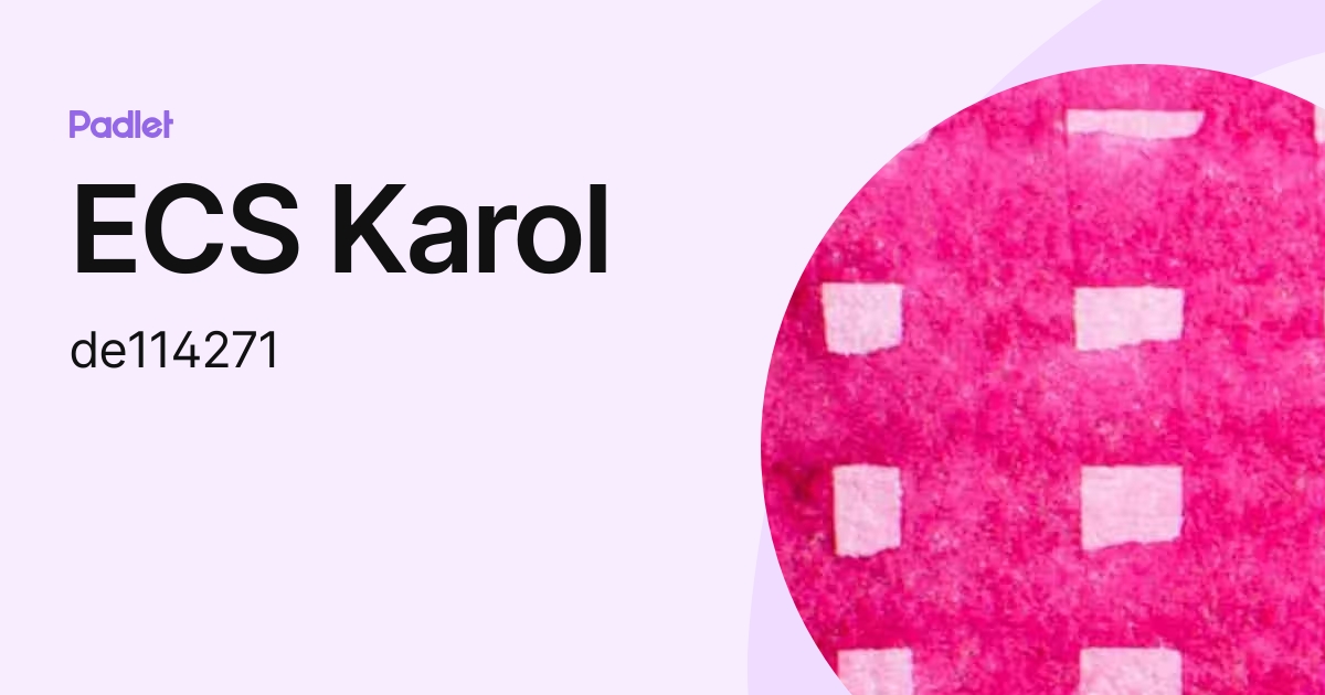 ECS Karol (de114271) profile | Padlet