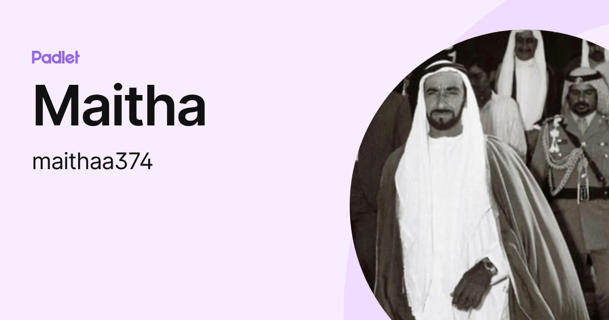 Maitha Alq80 (maithaa374) profile | Padlet
