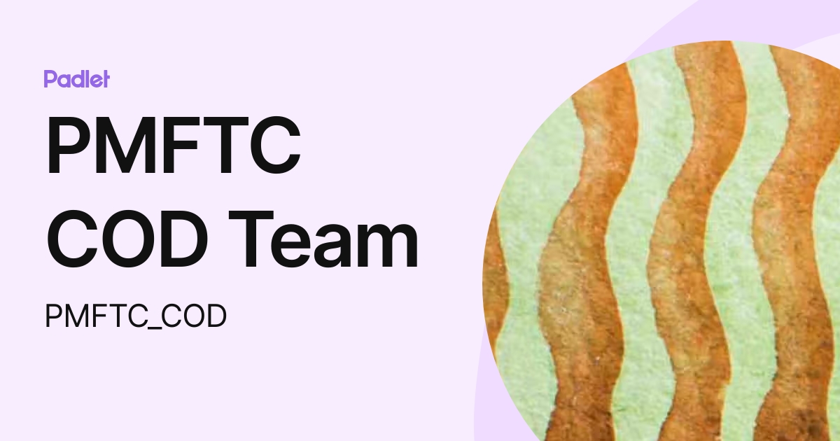 PMFTC COD Team (PMFTC_COD) profile | Padlet