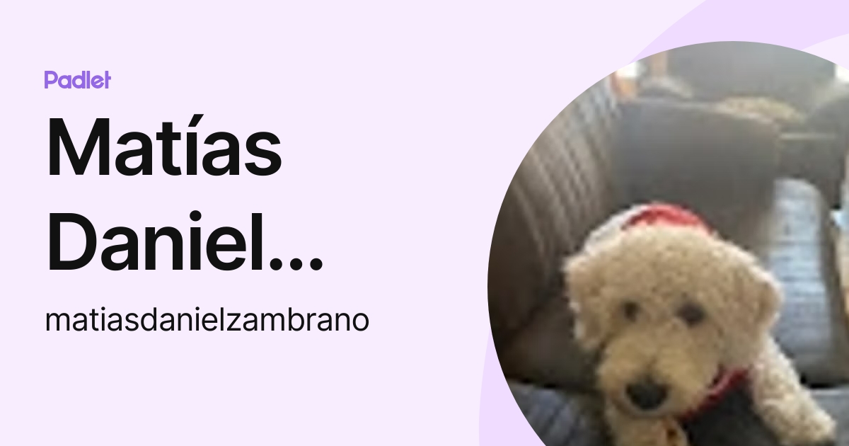 Matías Daniel Zambrano (matiasdanielzambrano) profile | Padlet