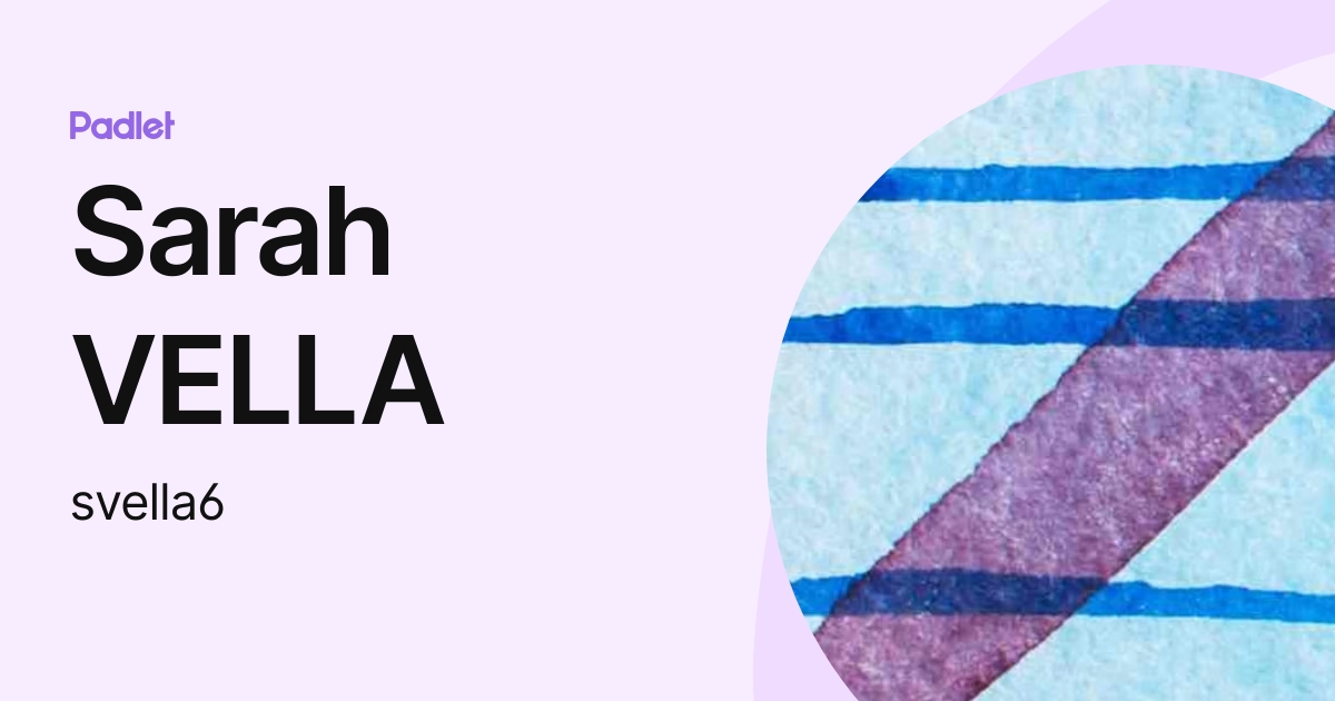 Sarah VELLA (svella6) profile | Padlet