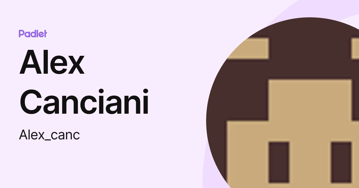 Alex Canciani (Alex_canc) profile | Padlet