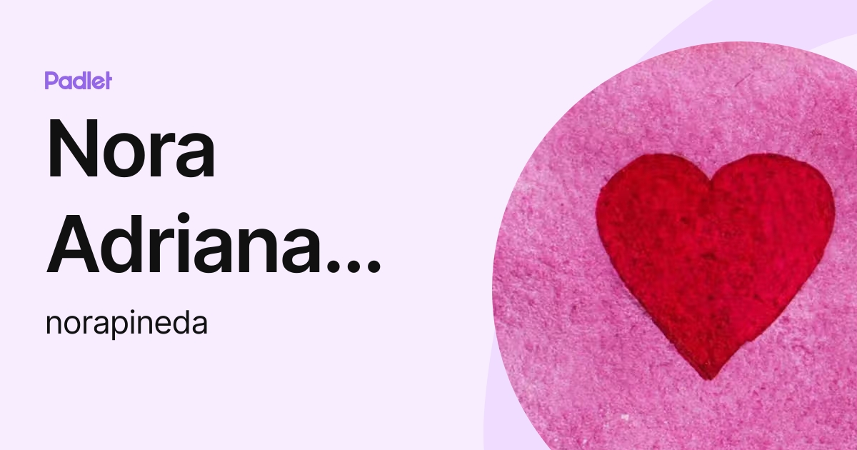 Nora Adriana Pineda Marquet (norapineda) profile | Padlet