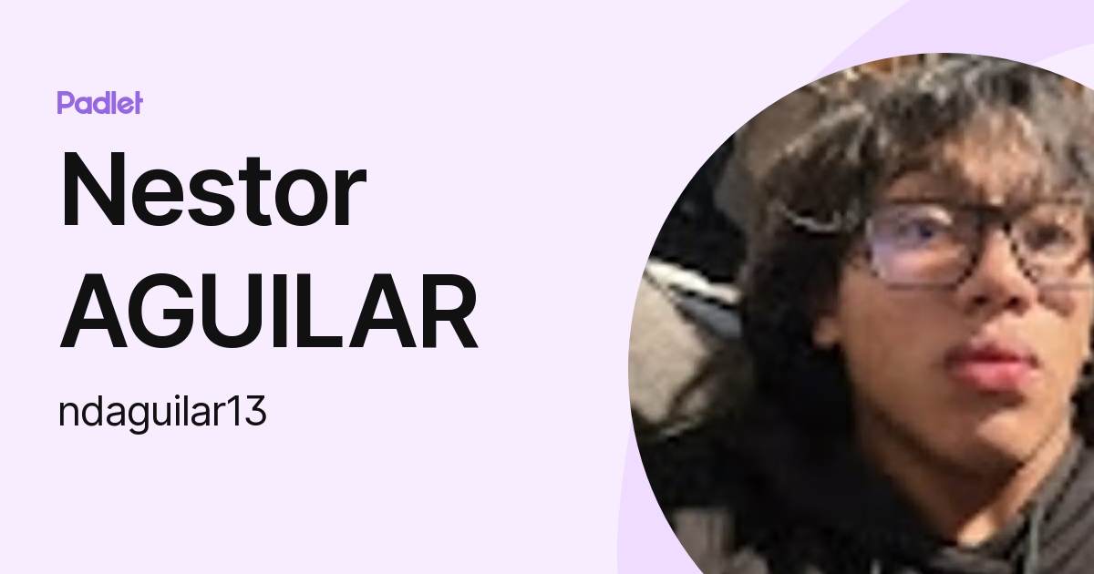 Nestor AGUILAR (ndaguilar13) profile | Padlet