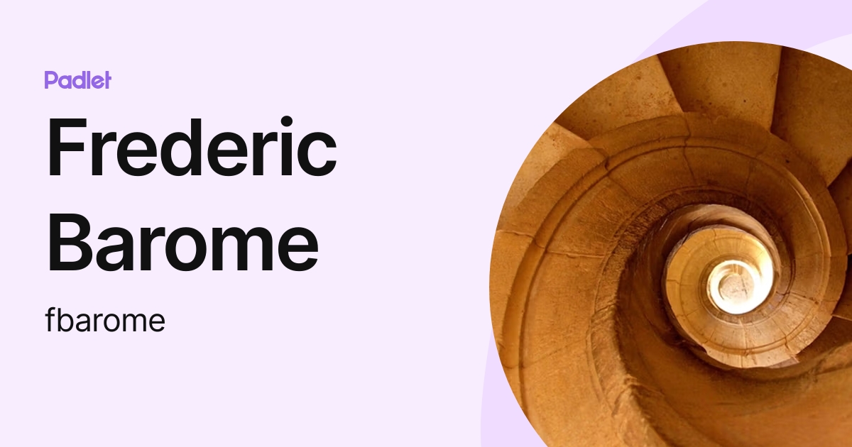 Frederic Barome (fbarome) profile | Padlet