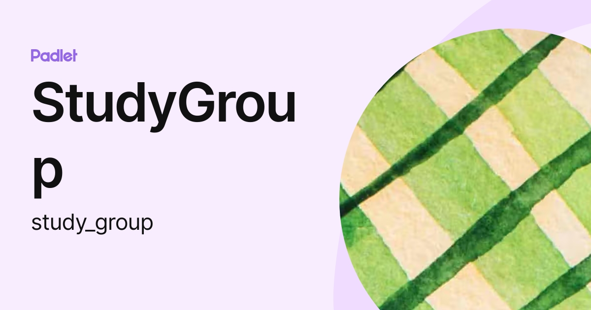 StudyGroup (study_group) profile | Padlet