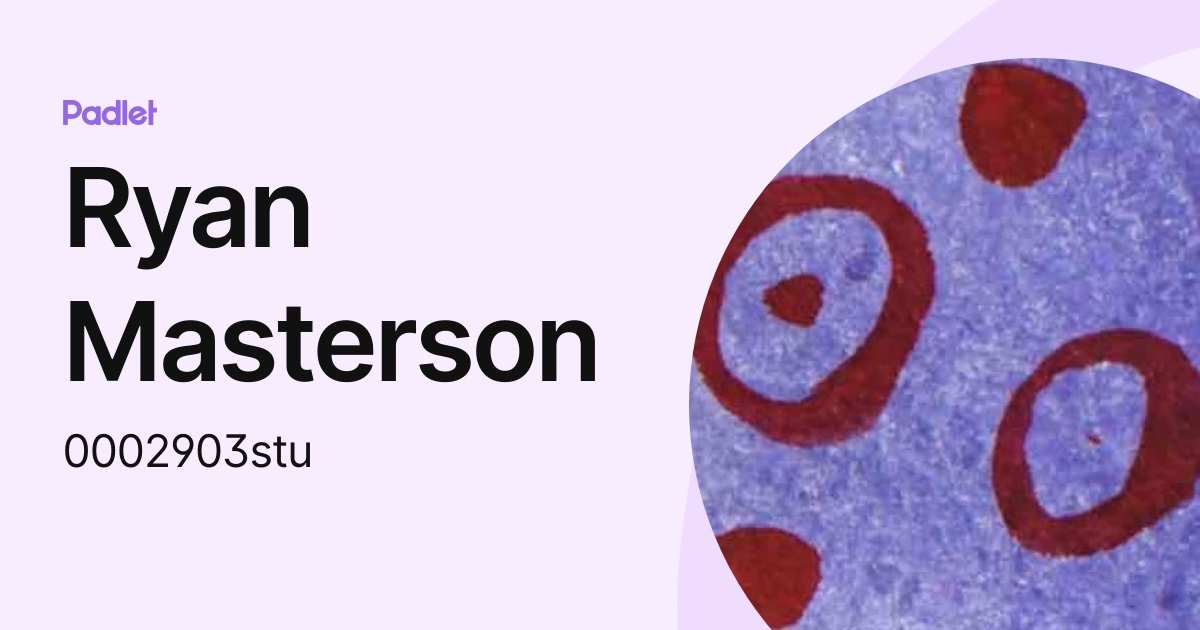 Ryan Masterson (0002903stu) profile | Padlet