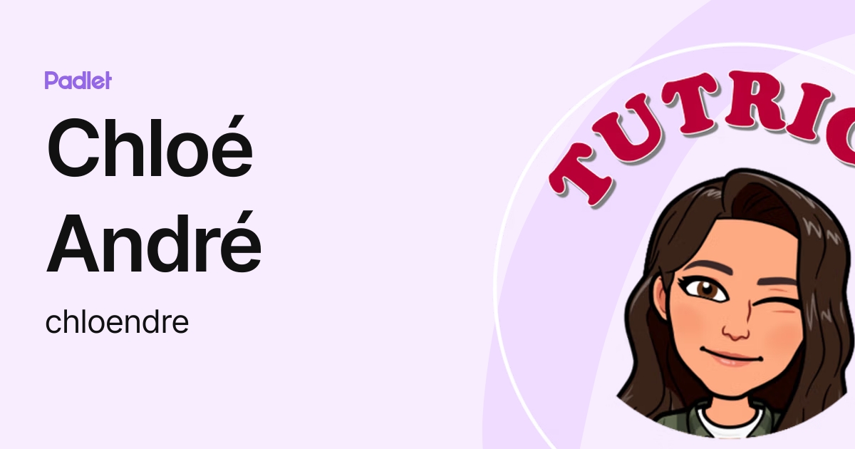 Profil de Chloé André (chloendre) | Padlet