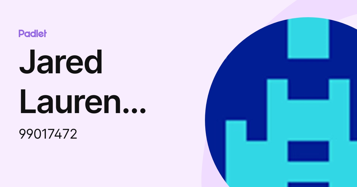 Jared Lauren Sotiangco (99017472) profile | Padlet