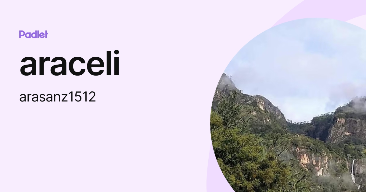araceli (arasanz1512) profile | Padlet